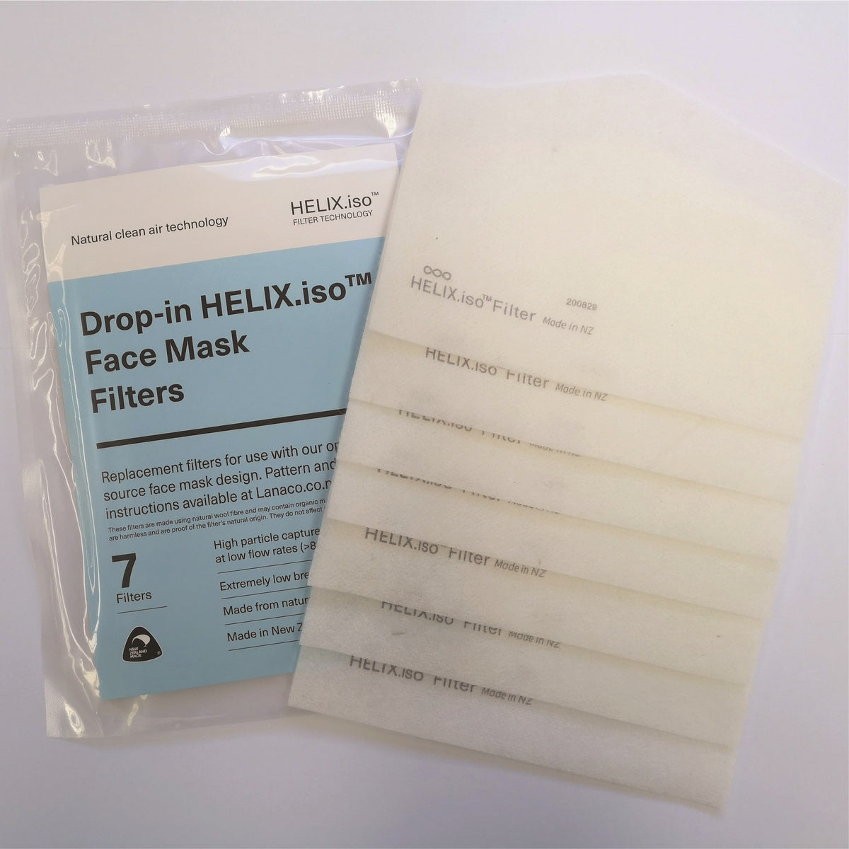 HELIX.iso™ Drop-In Filters for Reusable Cloth Masks – LanacoNZ